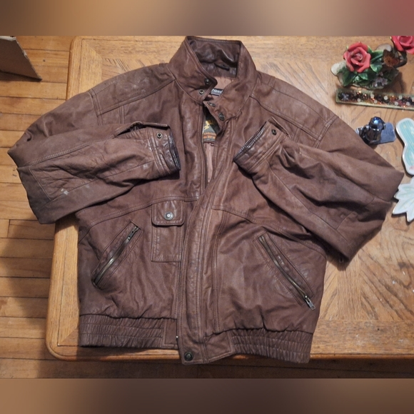 Adventure Bound | Jackets & Coats | Vintage Mens Genuine Leather Jacket ...